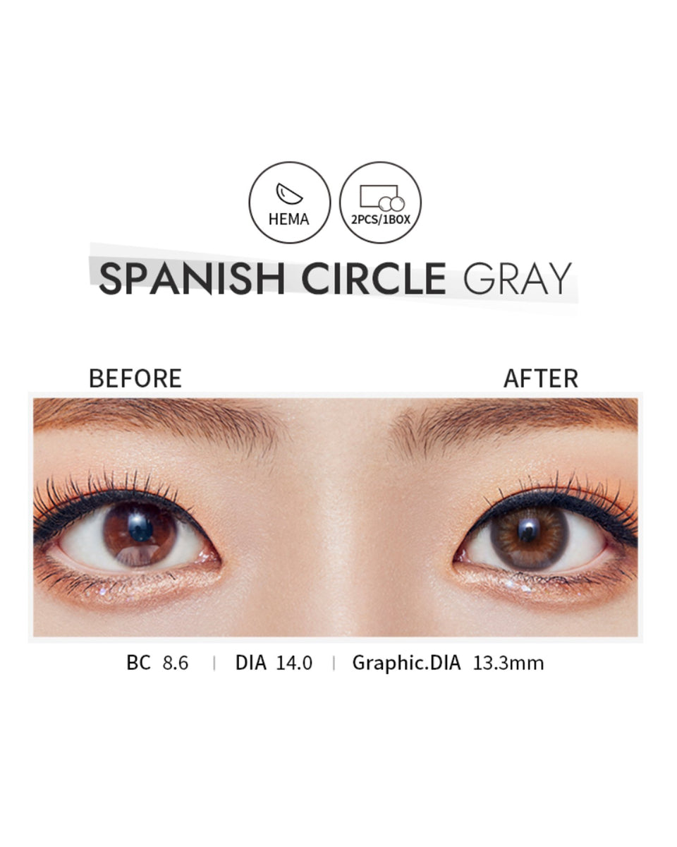 OLENS Spanish Circle Grey (1 Month, 2 lens/box) – lens-cottage