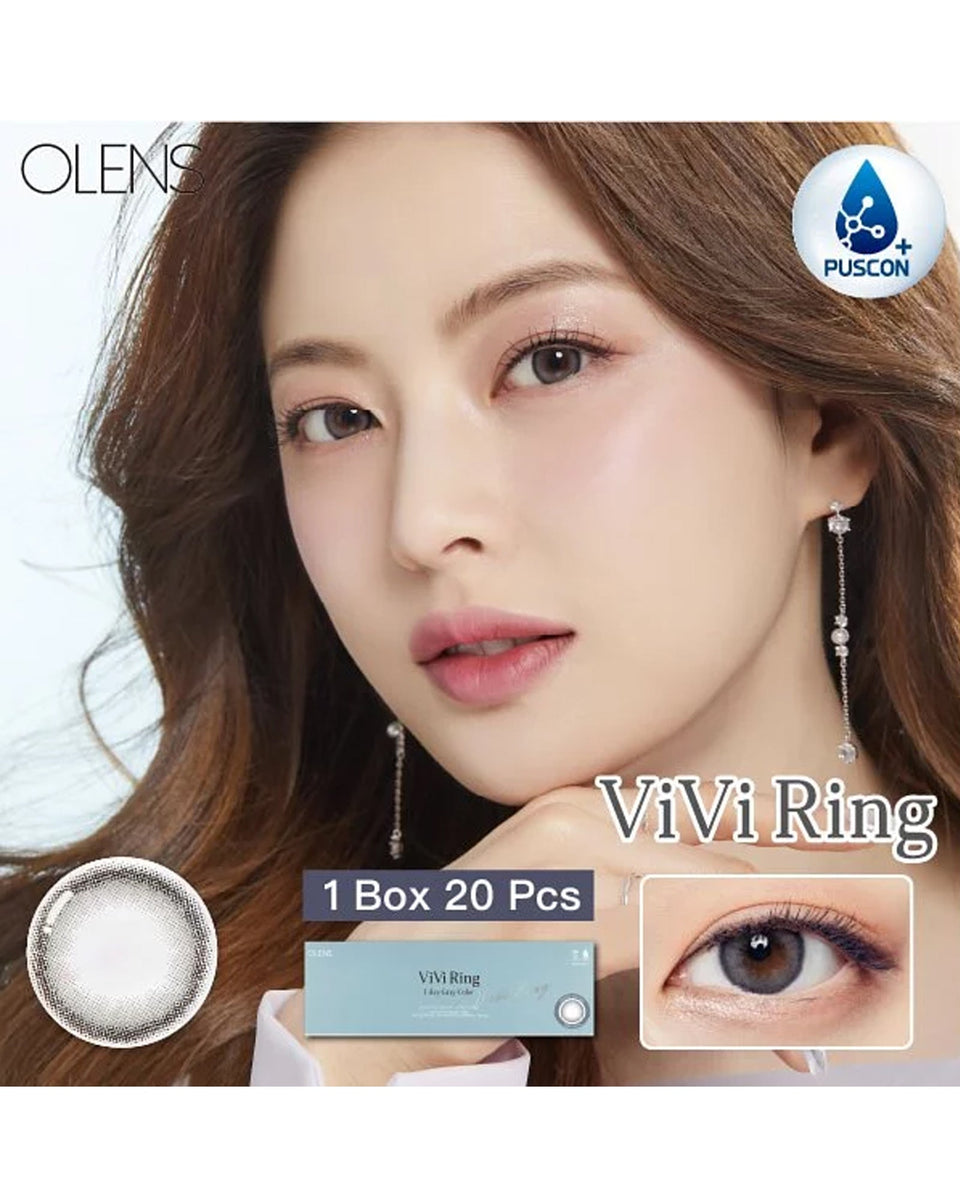 [Buy 2 Get 1 FREE] OLENS ViVi Ring Gray (1 Day, 20 lens/box) – lenscottage
